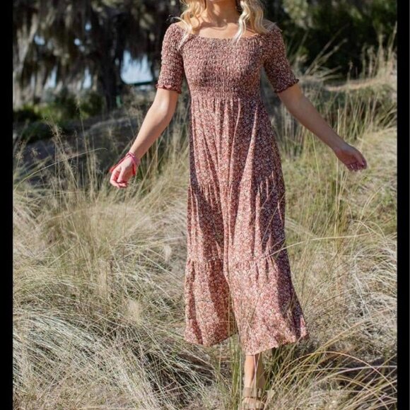 NATURAL LIFE | Dresses | Natural Life Daisy Tired Mini Dress Rusty ...